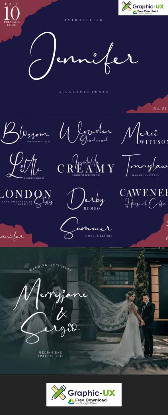 Jennifer Signature Font – GraphicUX
