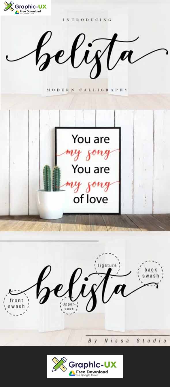 Belista Calligraphy Font – GraphicUX
